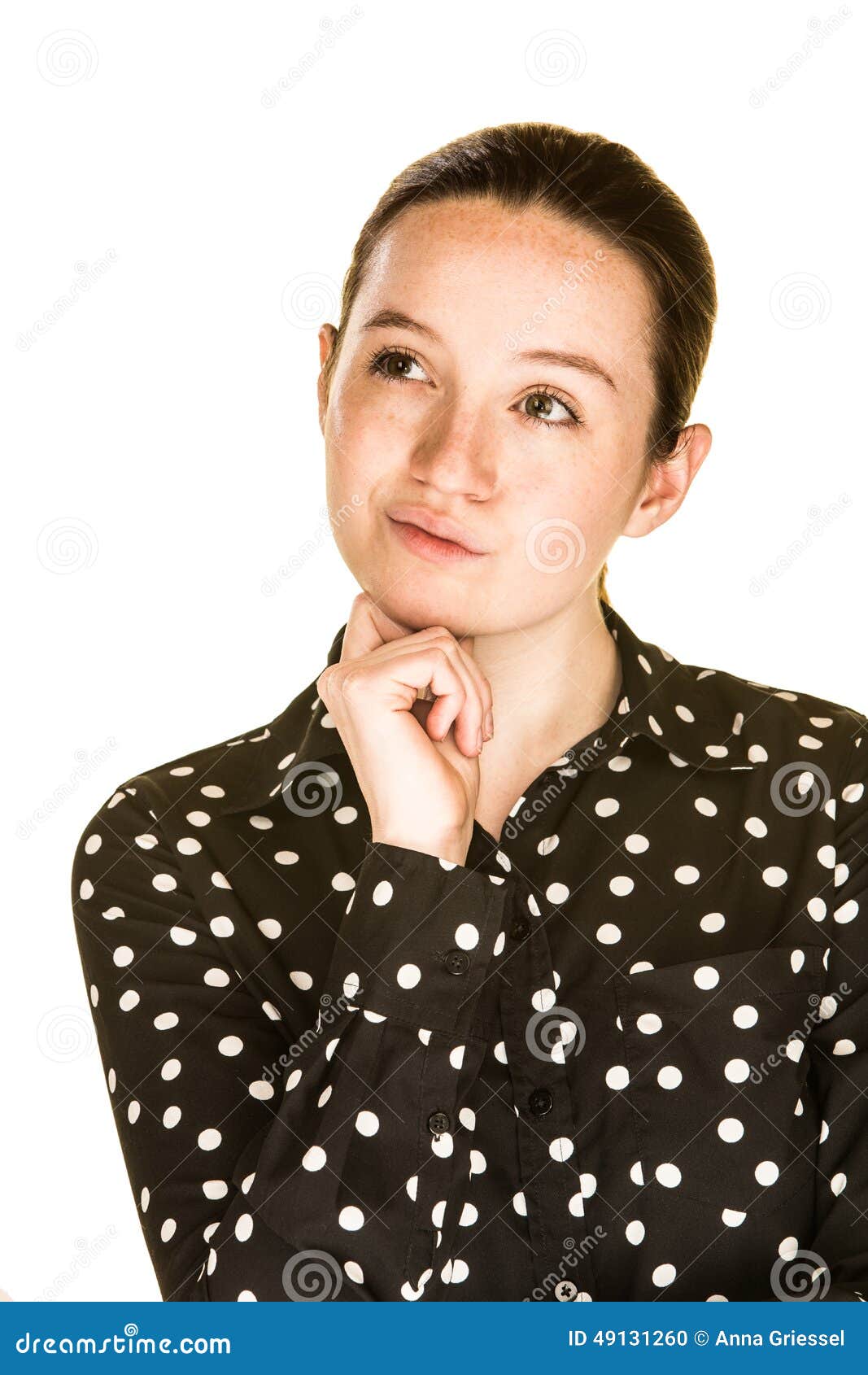 Contemplative Woman stock photo. Image of girl, unsure - 49131260