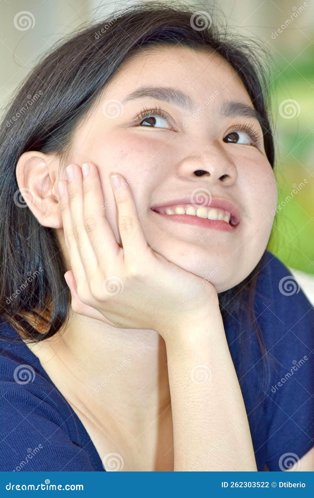 A Contemplative Youthful Person Stock Photo - Image of thought ...