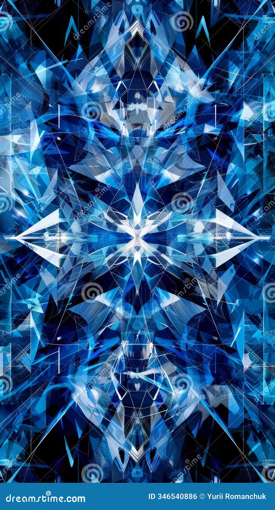 Contemporary Abstract Background with Blue Shades and Triangular ...