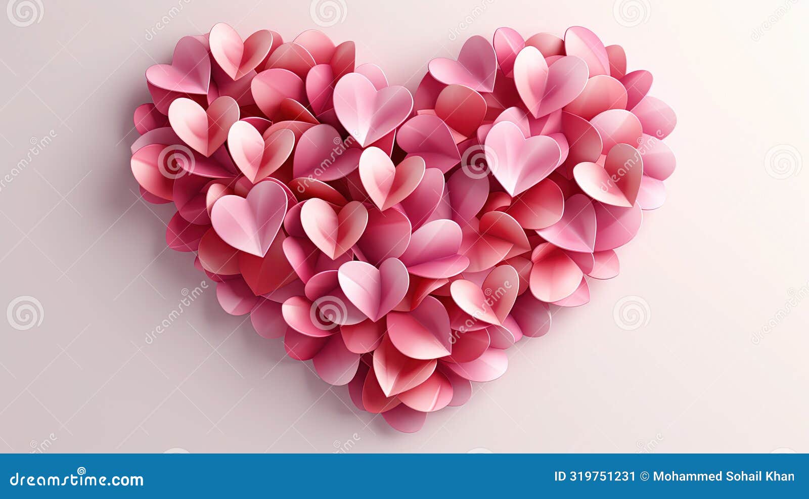 Contemporary Abstract Blur Gradient Heart Shape in Pink Color ...