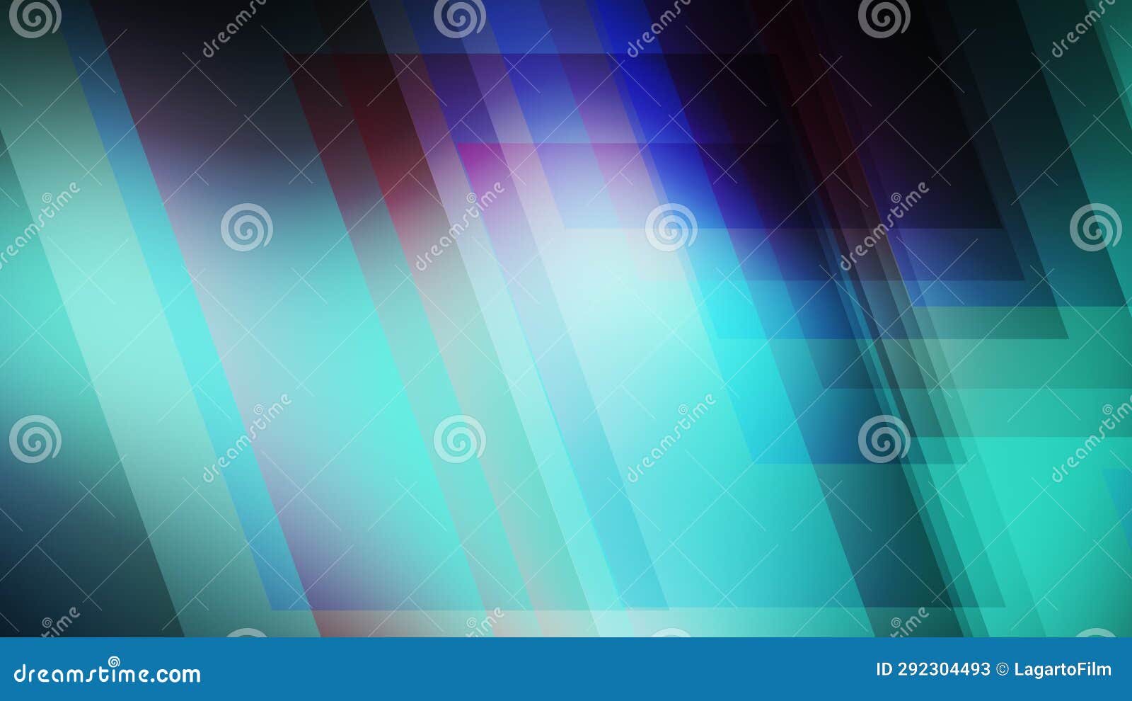 Abstract Geometric Composition Blue Green Rectangles Background Stock ...
