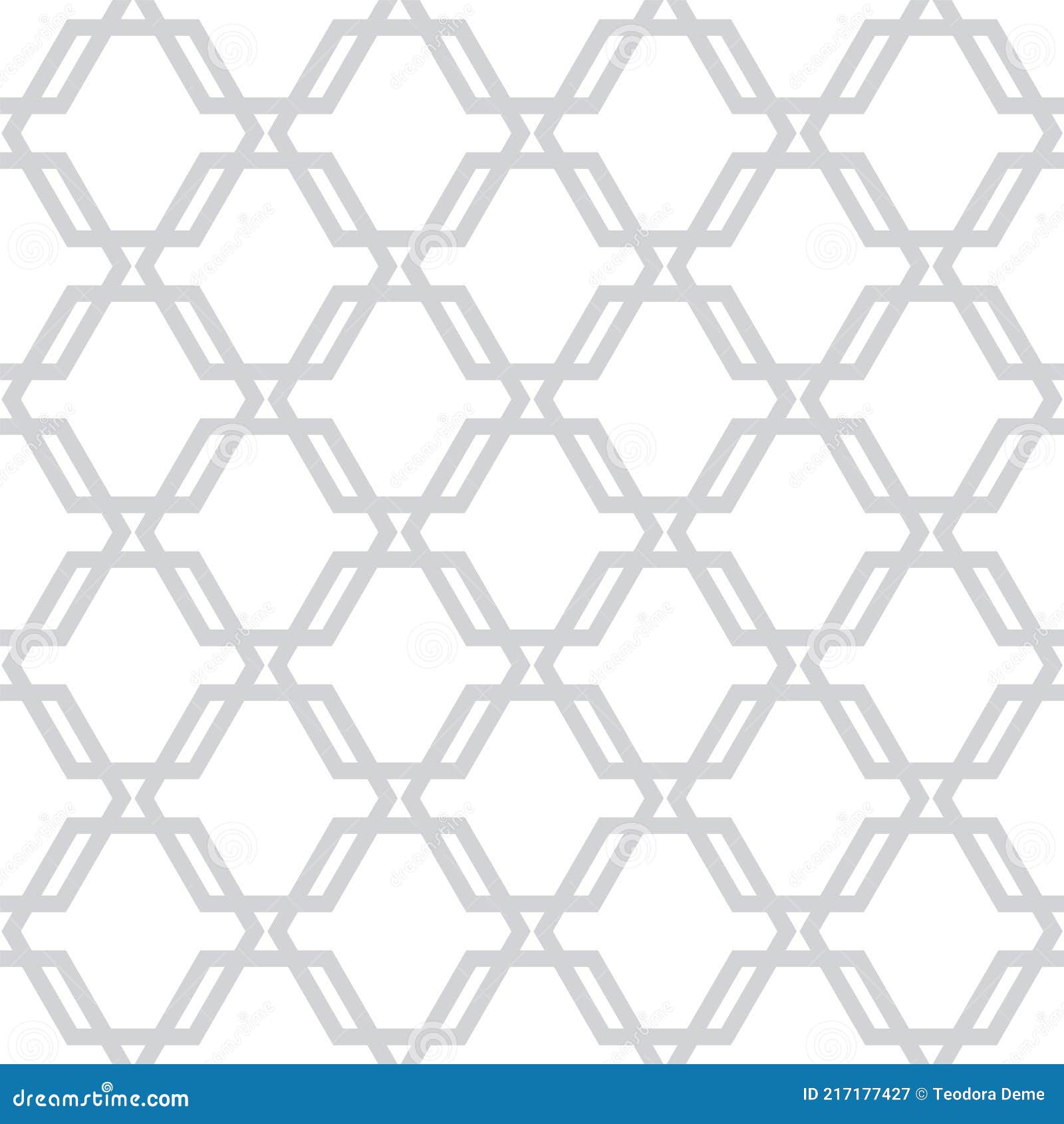 Vector Abstract Geometric Hexagonal Seamless Pattern Background. Stock ...