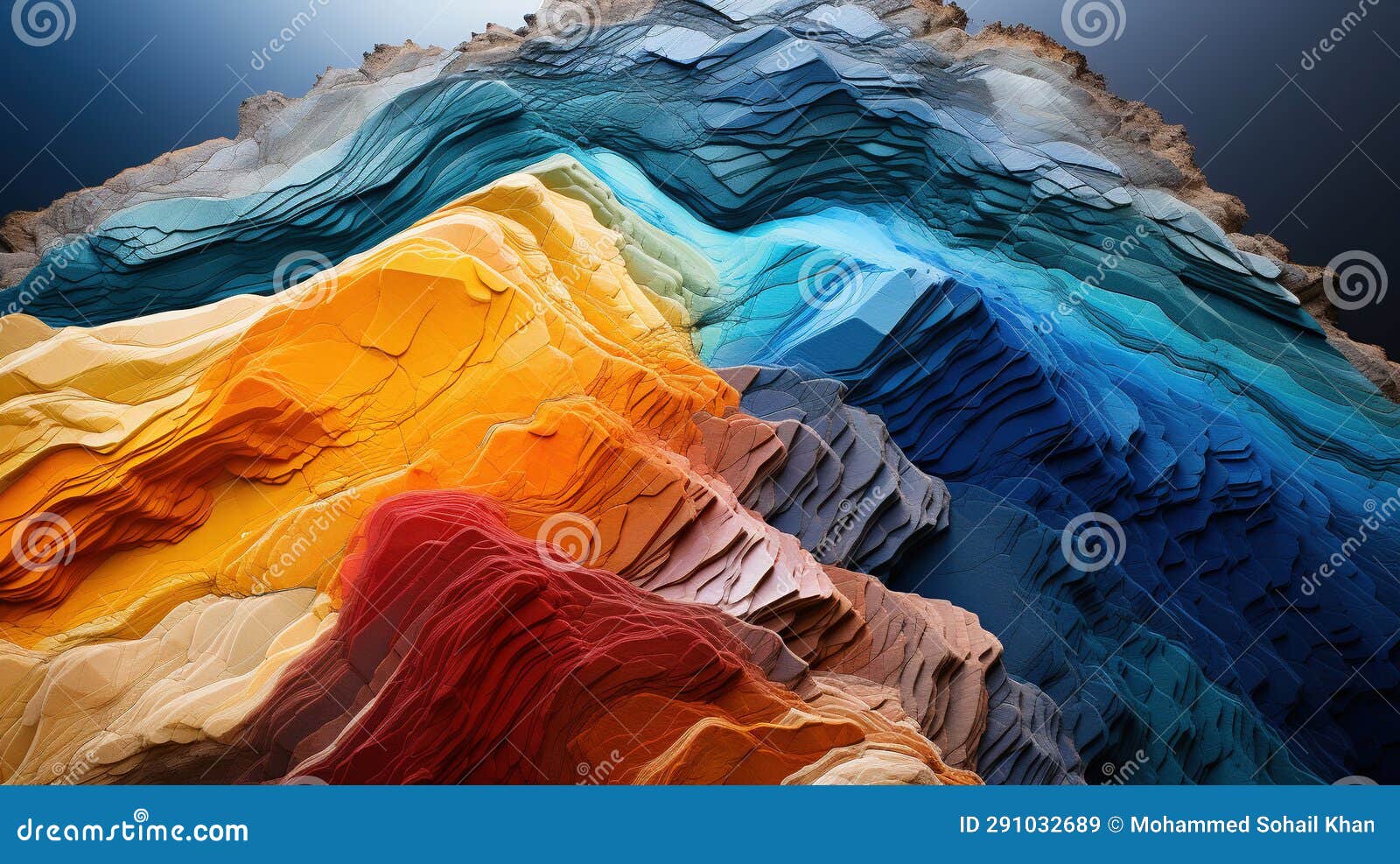 Contemporary Abstract Multi Colored Rock Wavy Background Stock Image ...