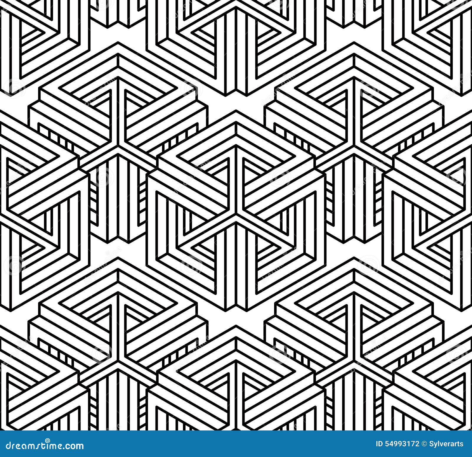 Contemporary Abstract Vector Endless Background, Three-dimensional ...