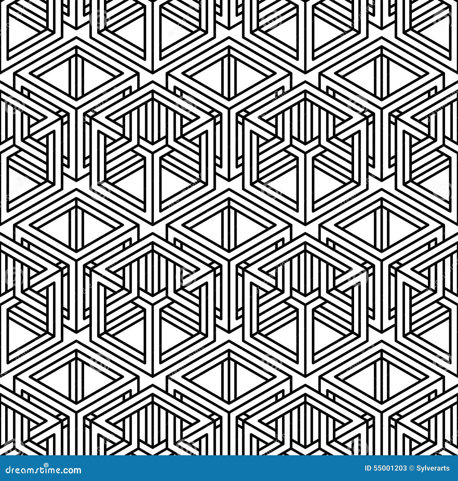 Contemporary Abstract Vector Endless Background, Three-dimensional ...