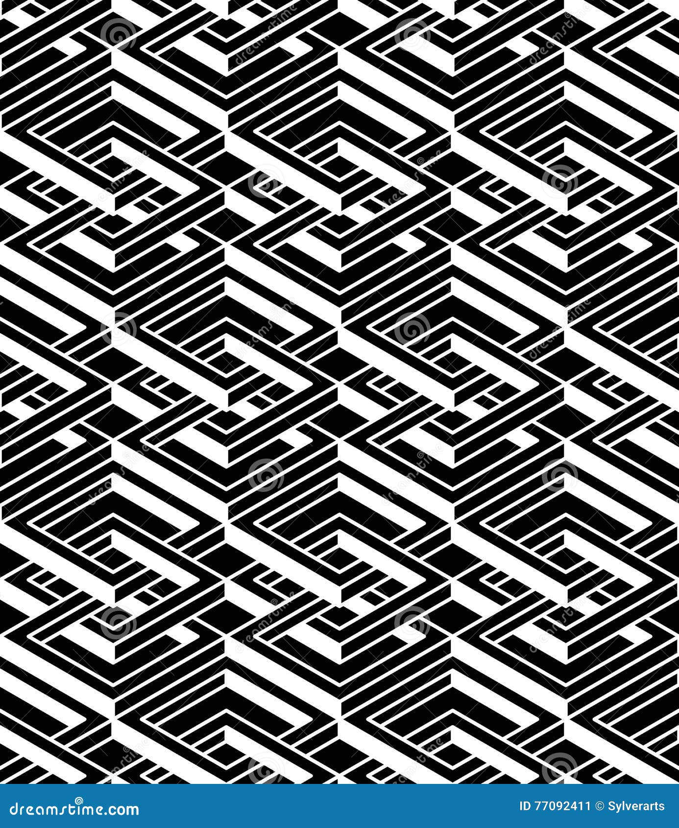 Contemporary Abstract Vector Endless Background, Three-dimensional ...