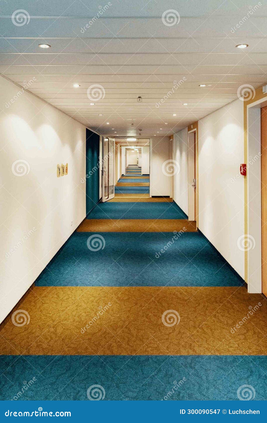 Contemporary Apartment Interior Design with Modern Arcade Hallway Stock ...