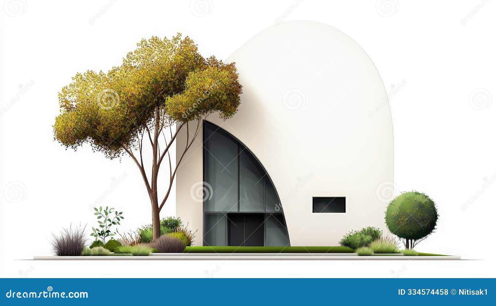 A Contemporary Architectural Design Featuring an Elegant Curved ...