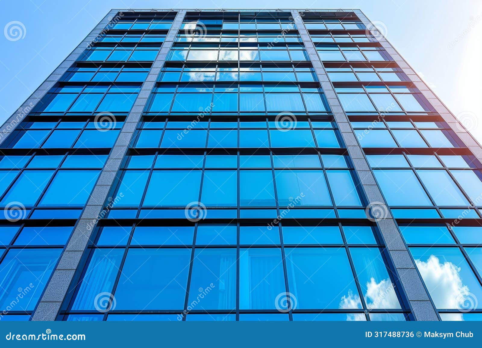 Contemporary Architectural Masterpiece with Blue Triangular Glass ...