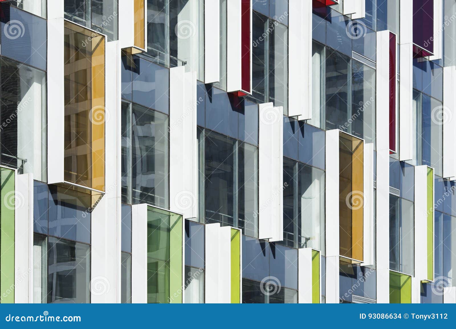 Contemporary Architecture with Color Elements Stock Photo - Image of ...