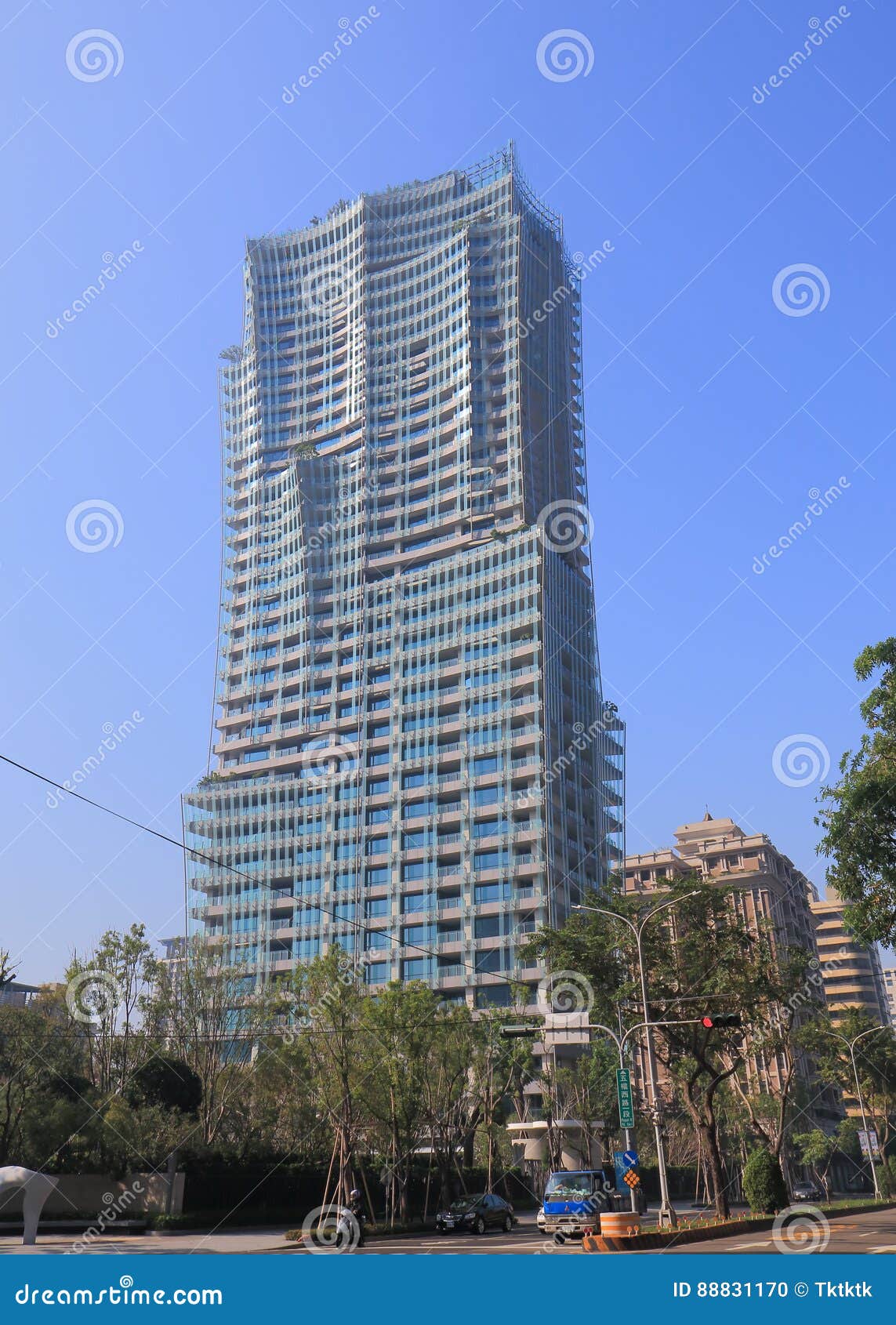 Contemporary Architecture Office Building Taichung Taiwan Editorial ...