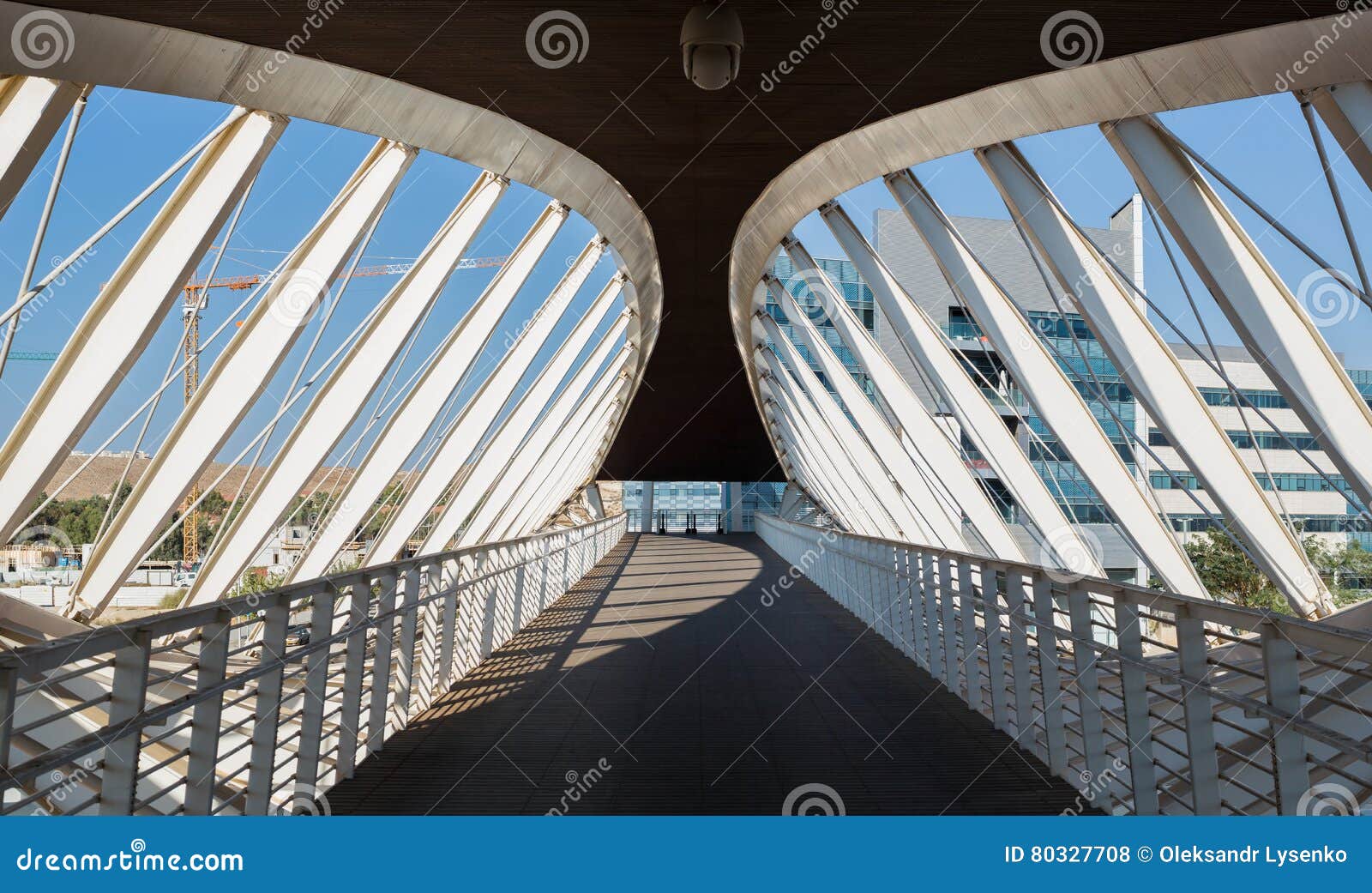 Contemporary Architecture Pedestrian Bridge Editorial Stock Photo ...