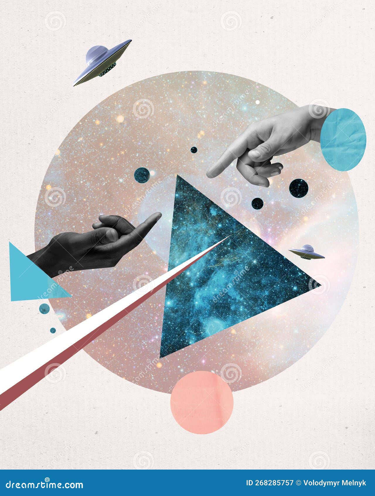 Contemporary Art Collage. Connection Stock Image - Image of artwork ...