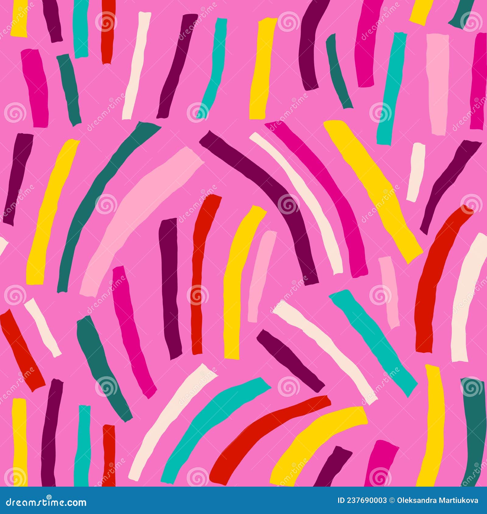 Contemporary Art Collage with Multicolor Stripes. Modern Vector ...