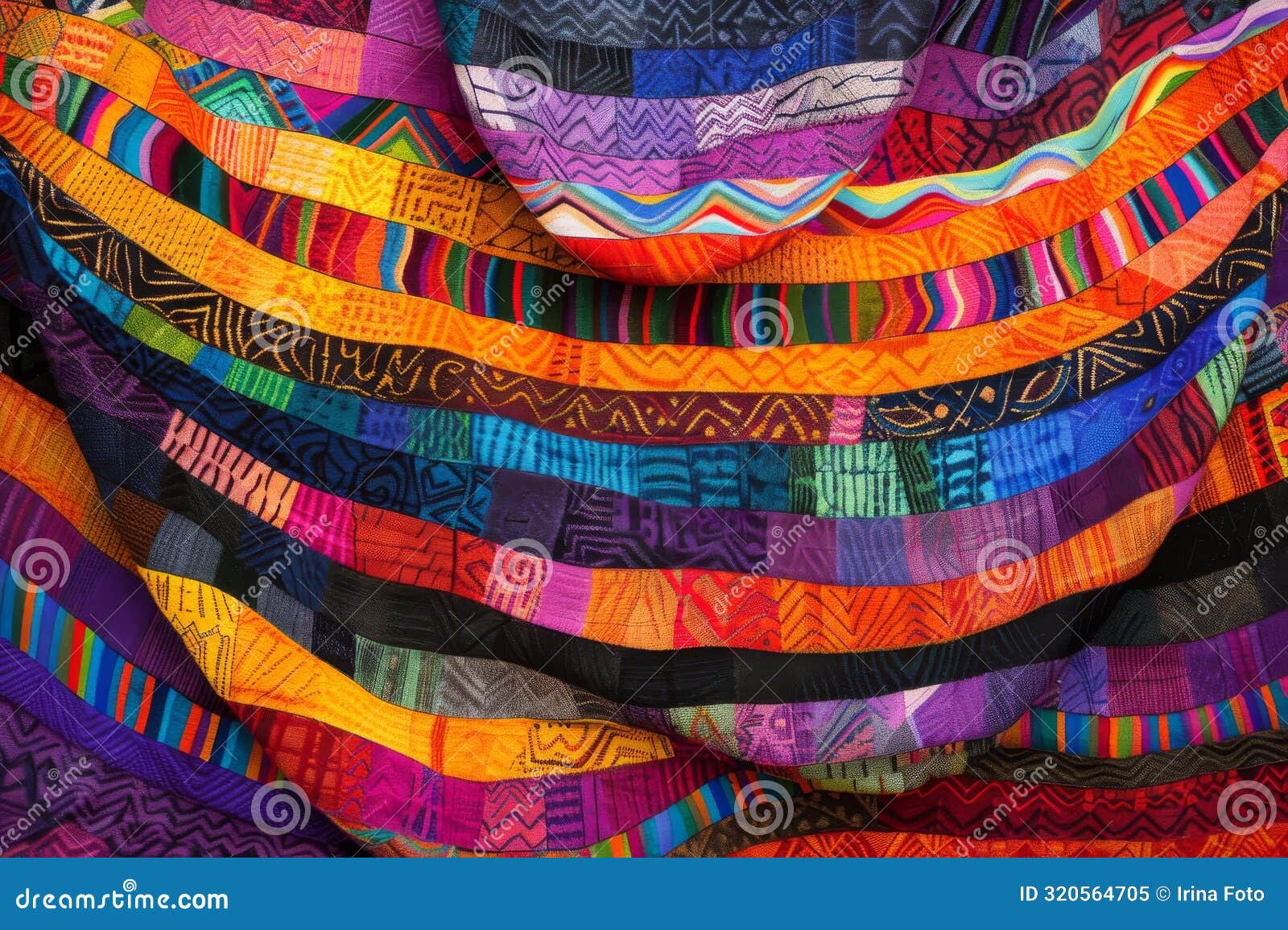 Contemporary Art Collage of Traditional Mexican Serape Patterns Stock ...