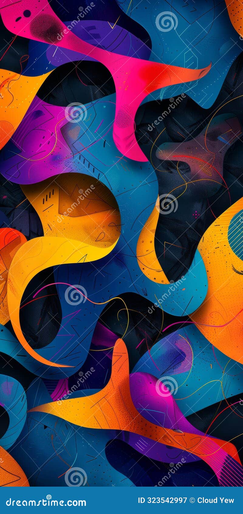 Contemporary Background with Bold and Vibrant Design. Stock ...