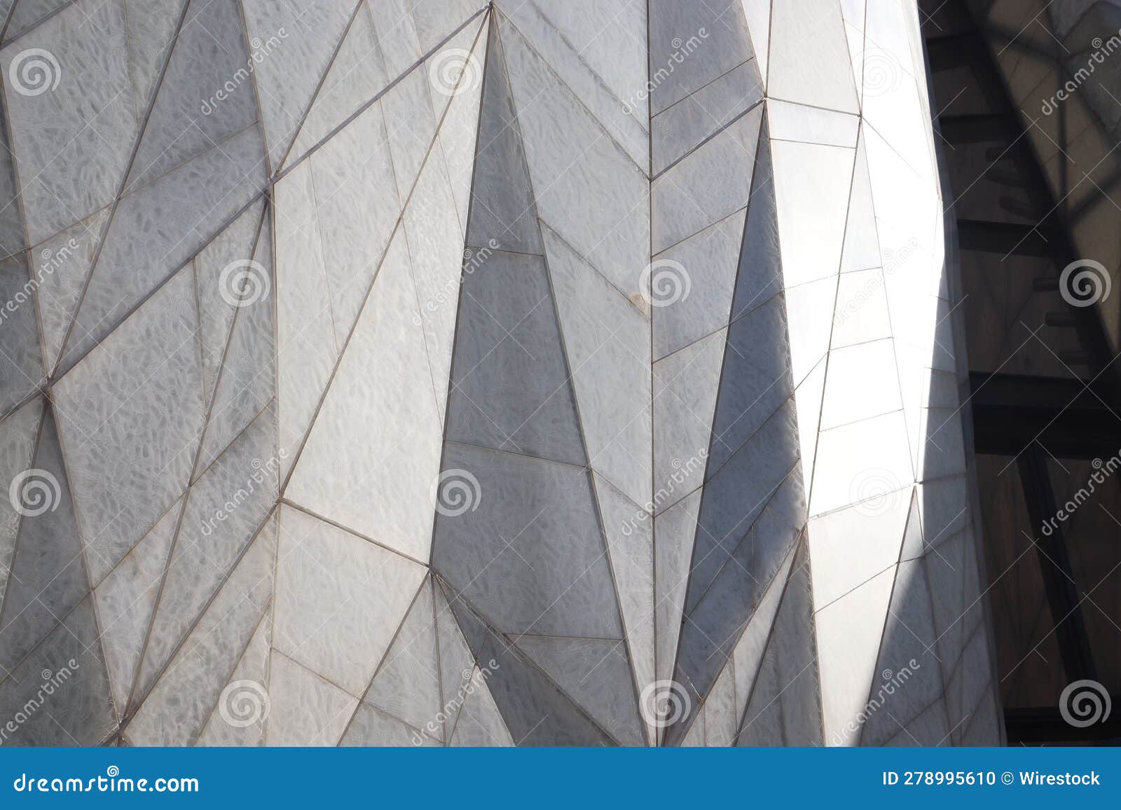 Contemporary Building Wall with an Eye-catching Triangular Pattern on ...