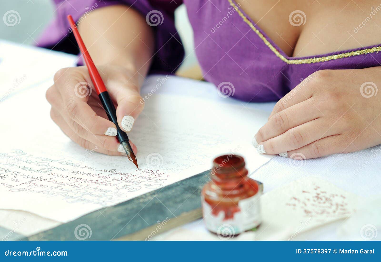Contemporary calligraphy stock image. Image of writing - 37578397
