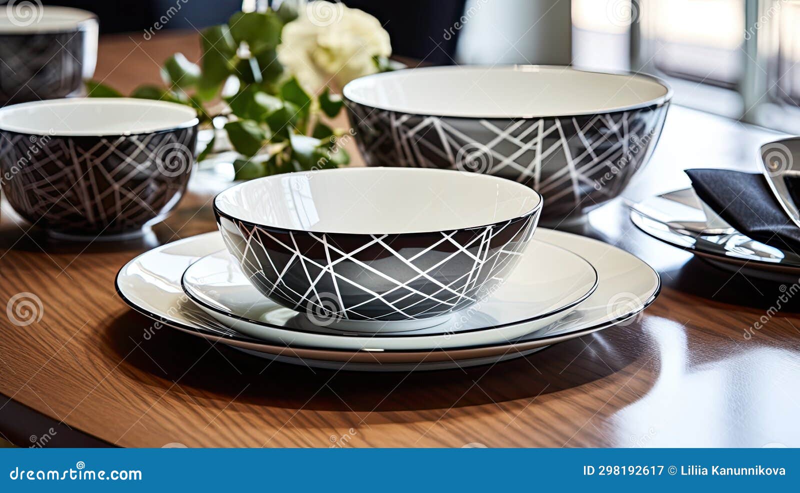 Contemporary Ceramic Pattern Design in a Western Dining Setting, the ...