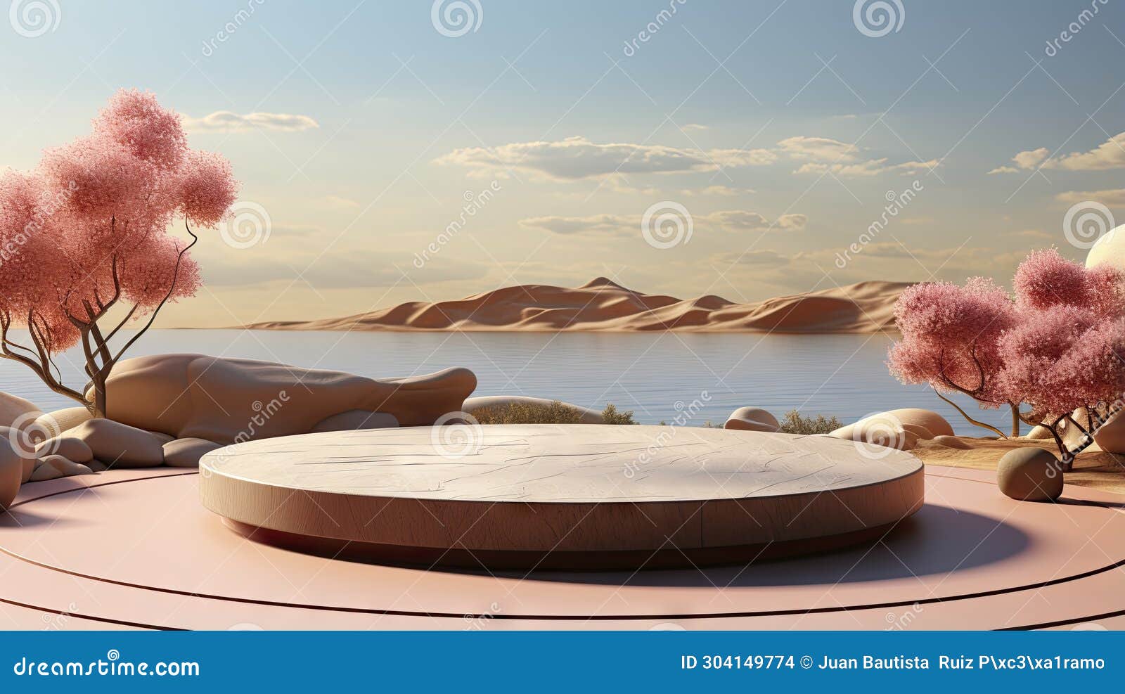 Contemporary Circular Stage in Desert Setting. Stock Photo - Image of ...
