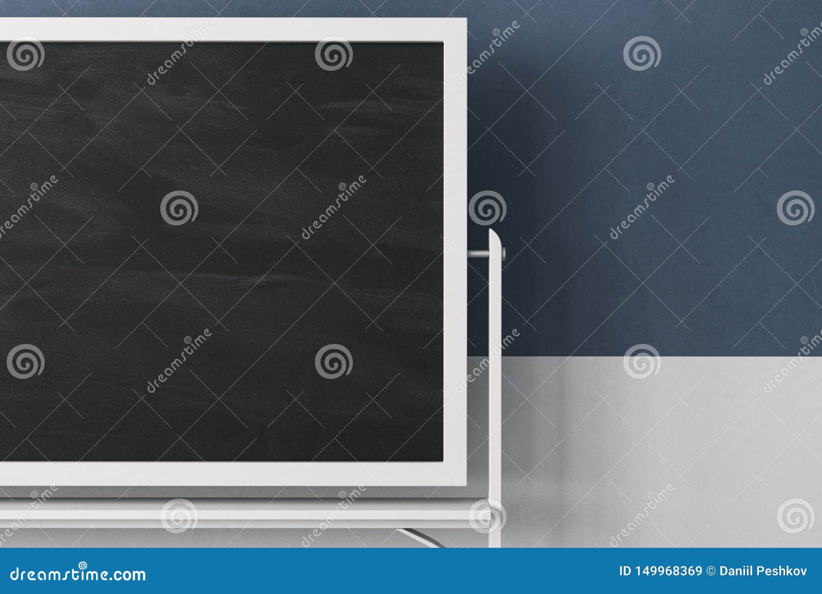 Contemporary Classroom with Empty Chalkboard Stock Illustration ...