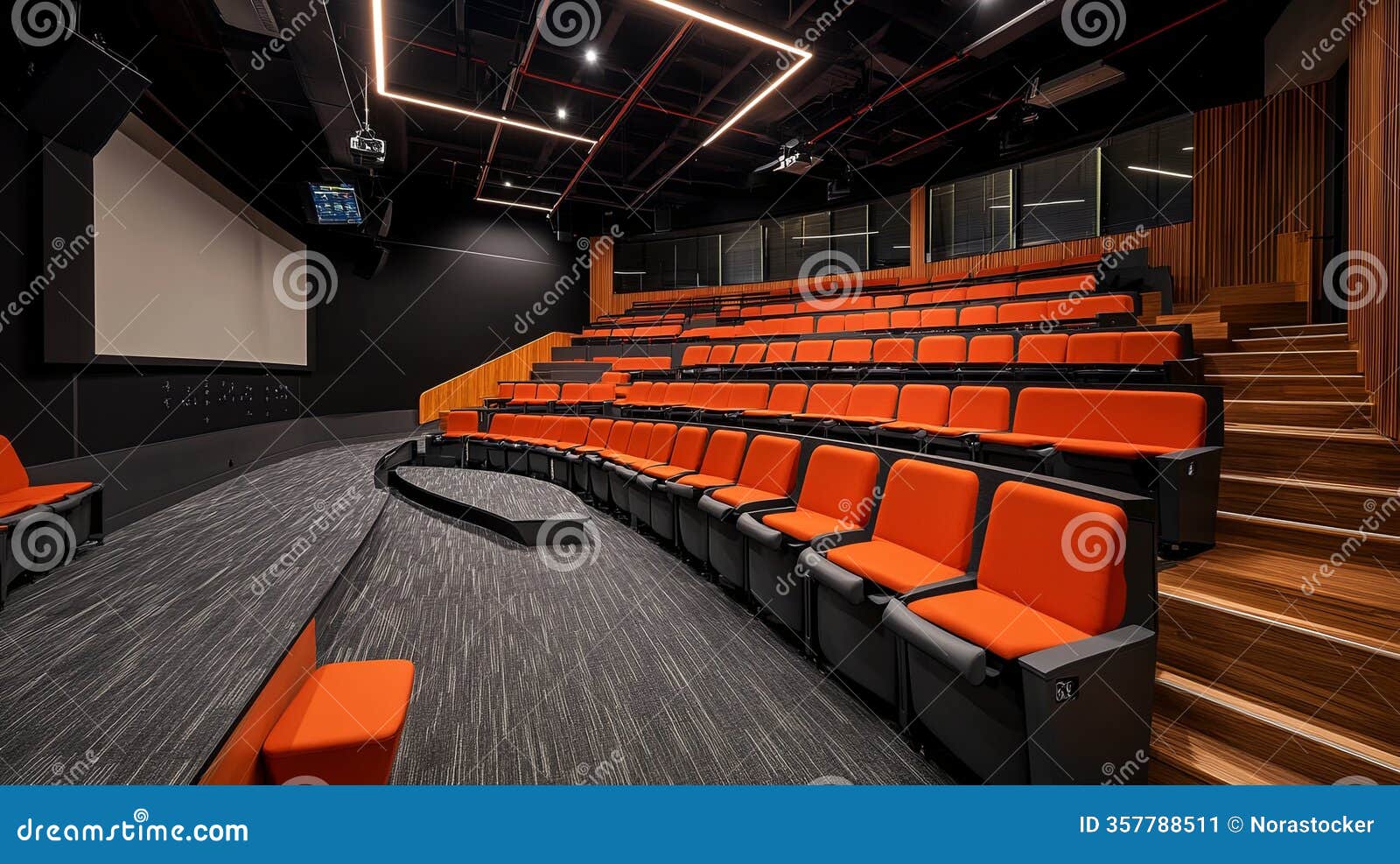 A Contemporary Classroom with Modular Seating and Interactive Digital ...