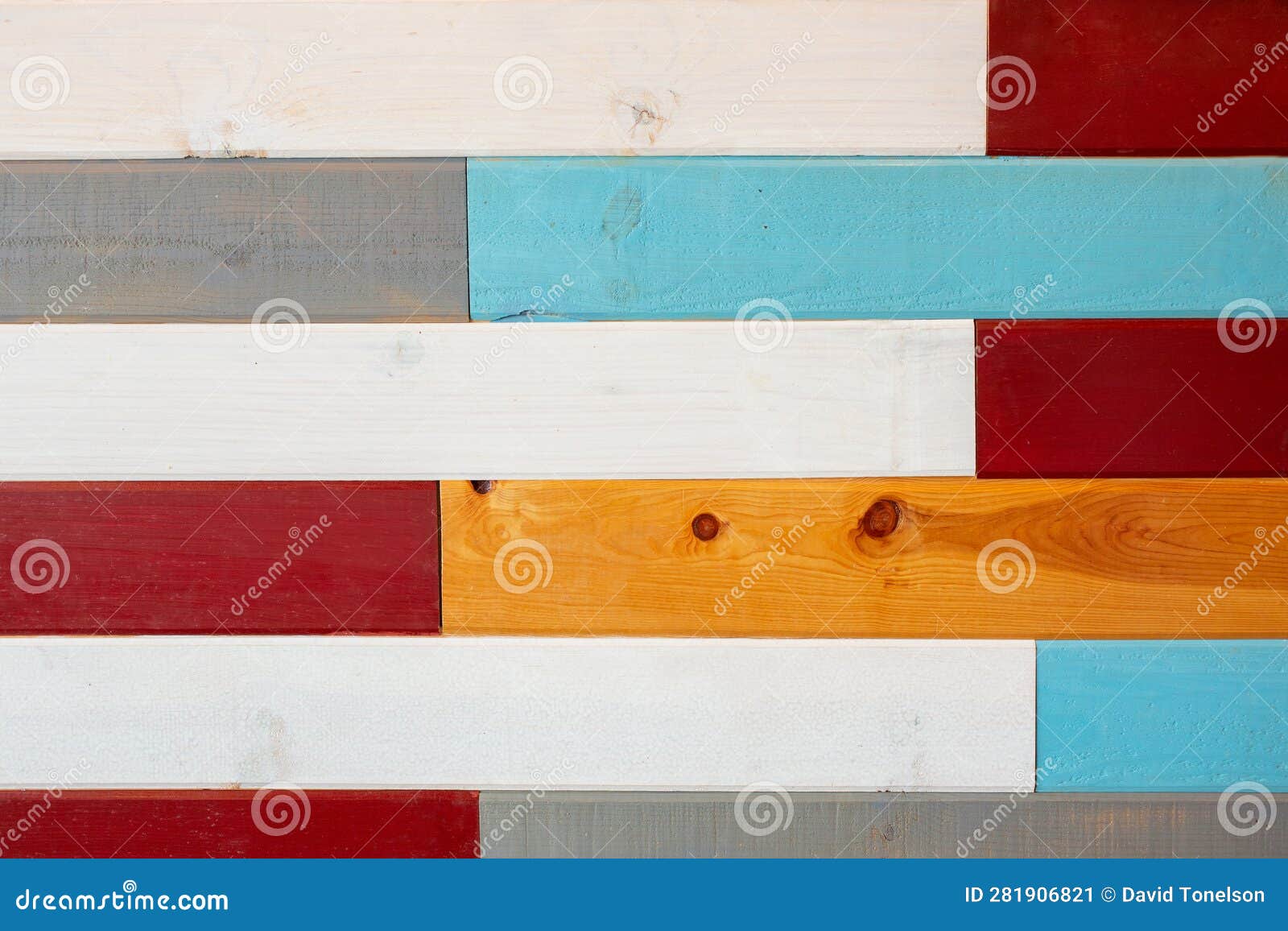 Contemporary Color Wood Panel Wall Facade Stock Image - Image of board ...