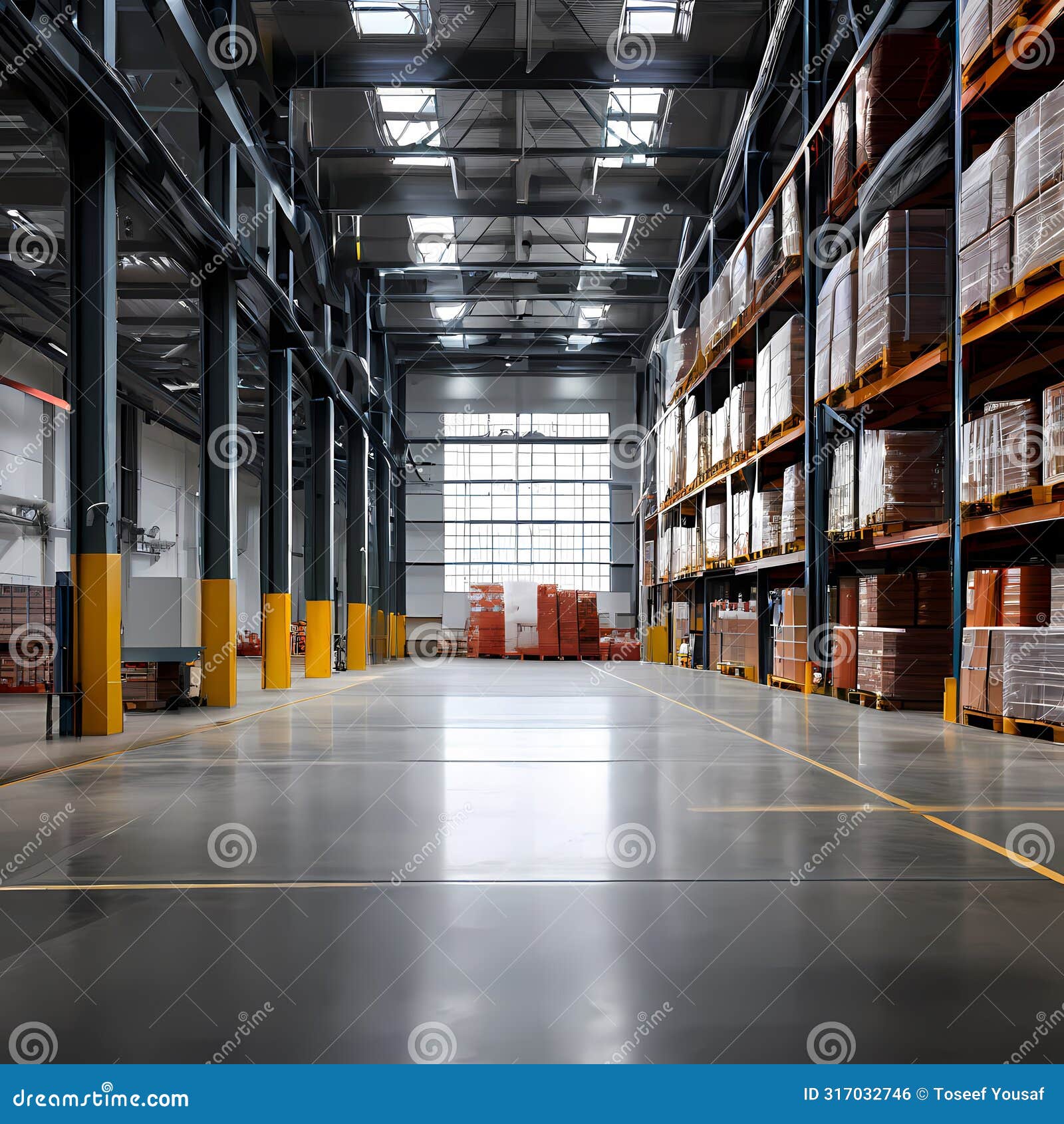Commercial Facility Modern Warehouse, Ai Generated Stock Photo - Image ...