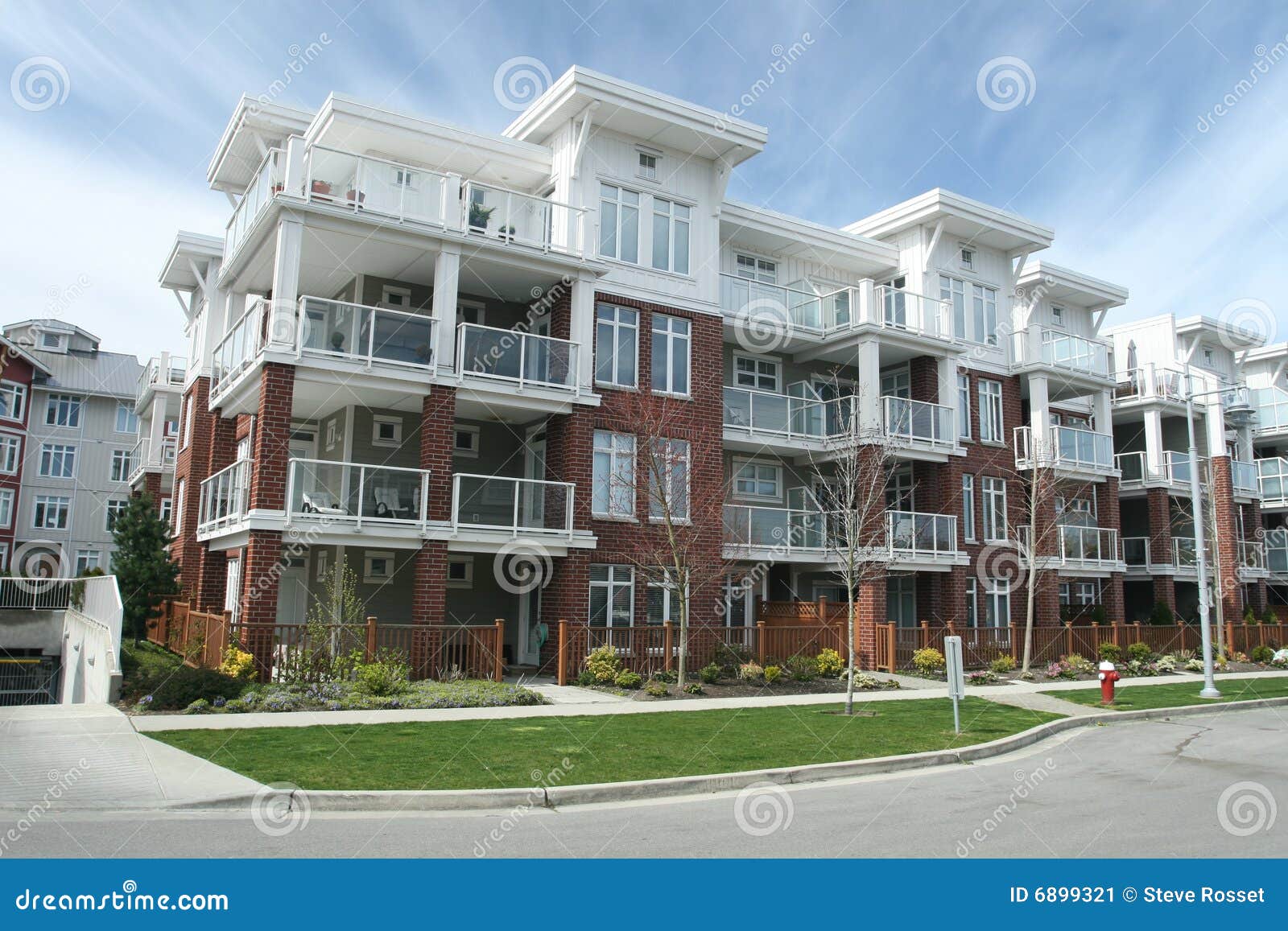 Contemporary Condominium Building Stock Image - Image of housing ...