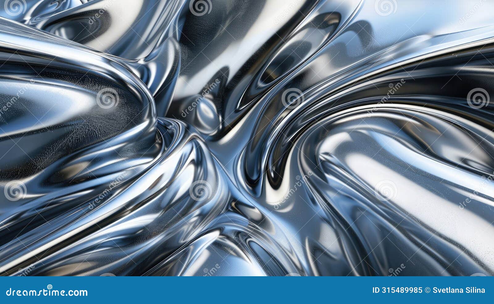 Contemporary 3D Visuals Showcase Metallic Surfaces Twisting Elegantly ...