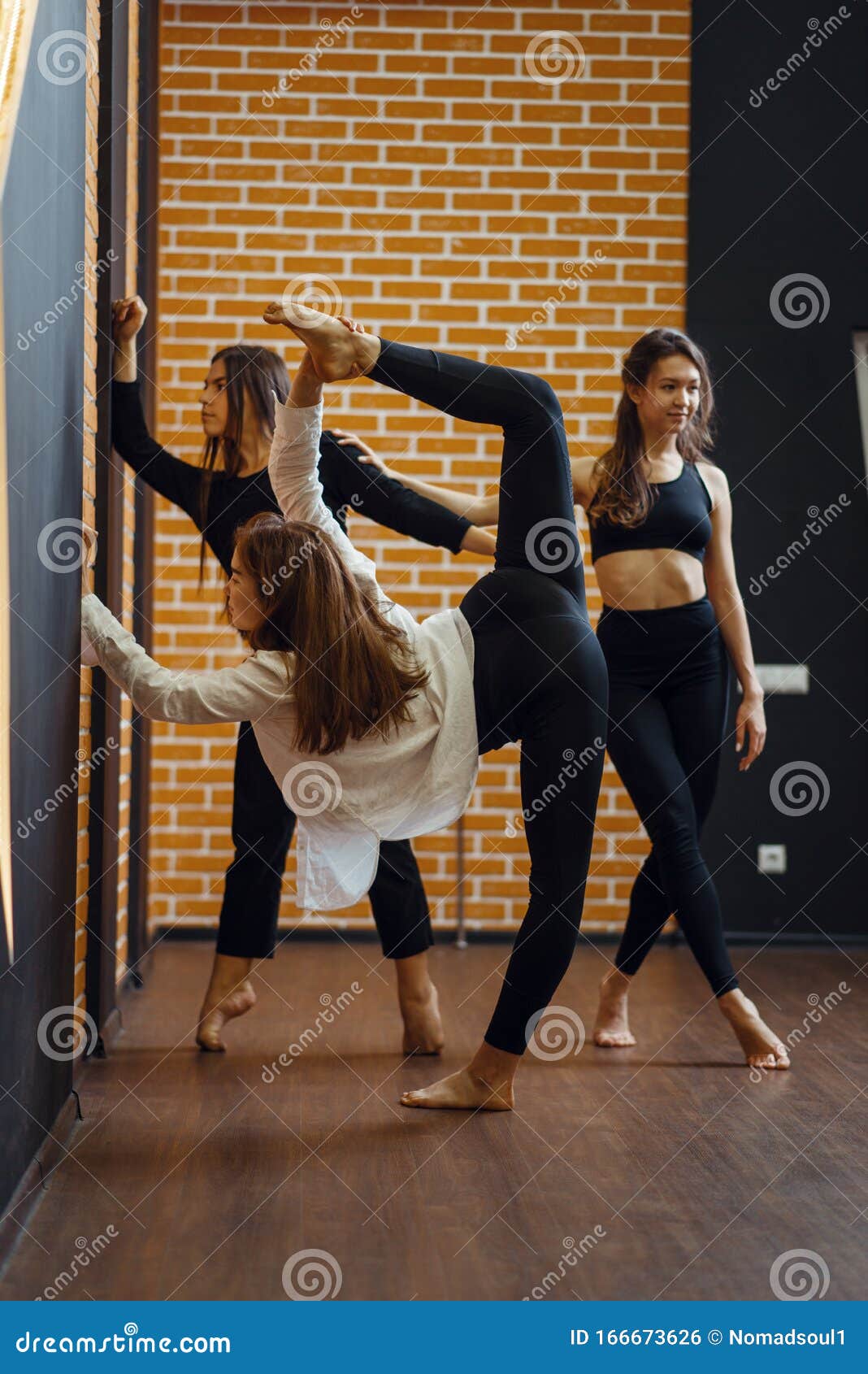 Contemporary Dance Performers, Stretching Exercise Stock Photo - Image ...