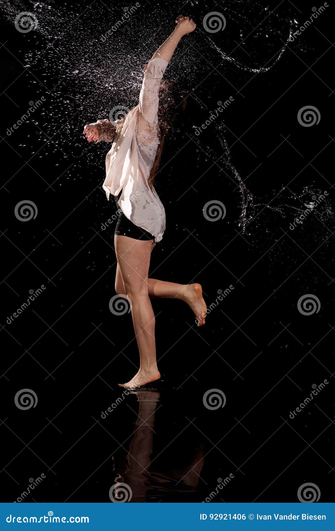 Contemporary dancer water stock photo. Image of moving - 92921406