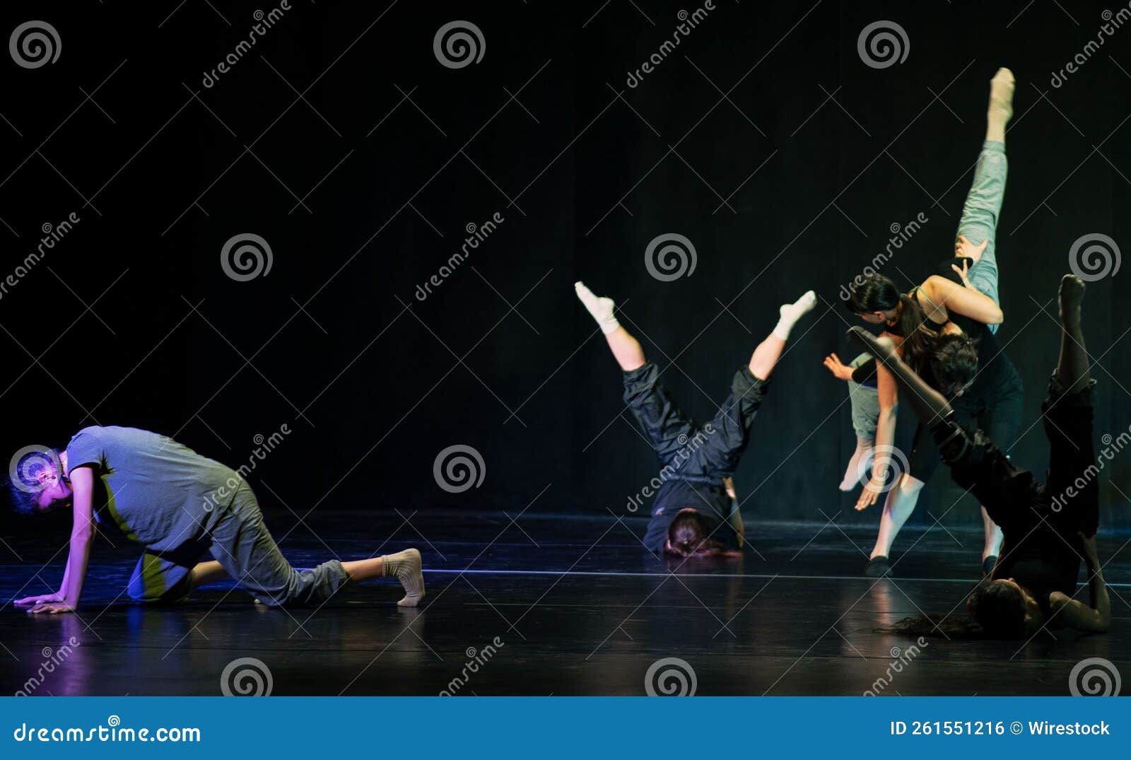 Contemporary Dancers Performing on a Stage Stock Photo - Image of ...