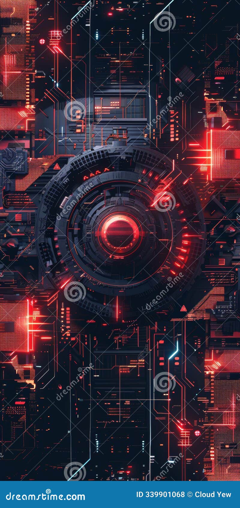 Contemporary Design with Cyber Security Themes. Stock Illustration ...