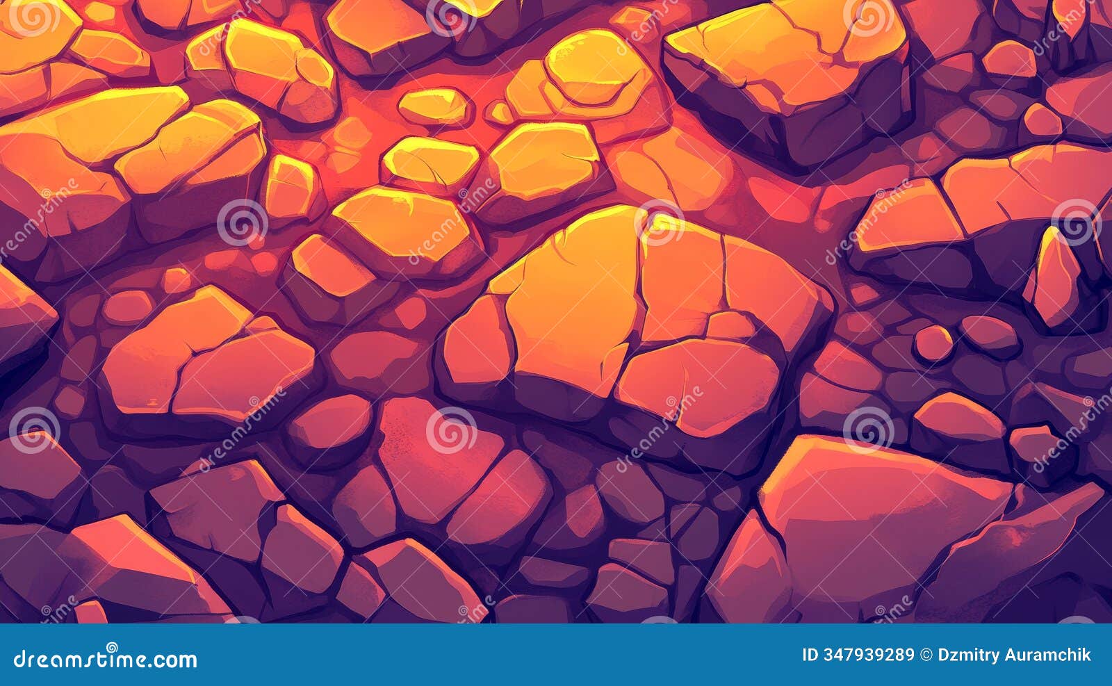 A Contemporary Design of a Lava Crack with Fire on the Surface ...