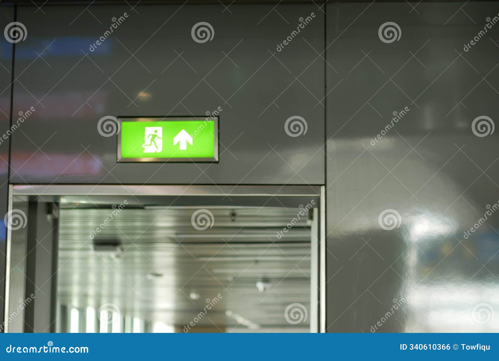 The Contemporary Design of a Modern Elevator Display Features an Up ...