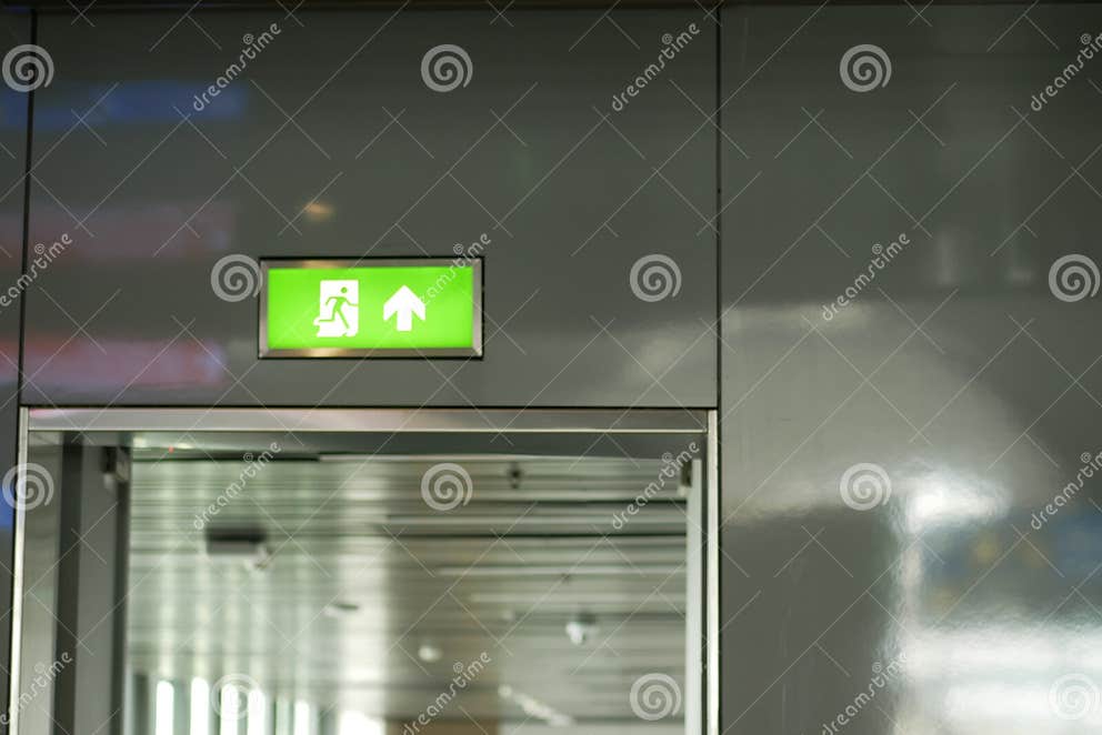 The Contemporary Design of a Modern Elevator Display Features an Up ...