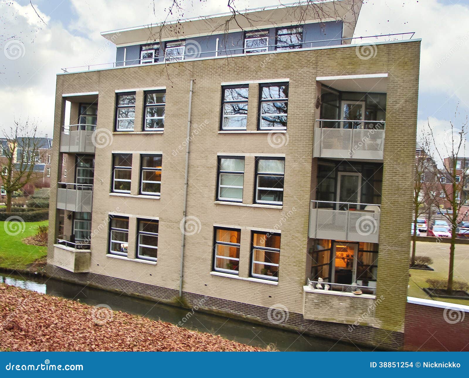 Contemporary Dutch Residential Building. Editorial Stock Image - Image ...