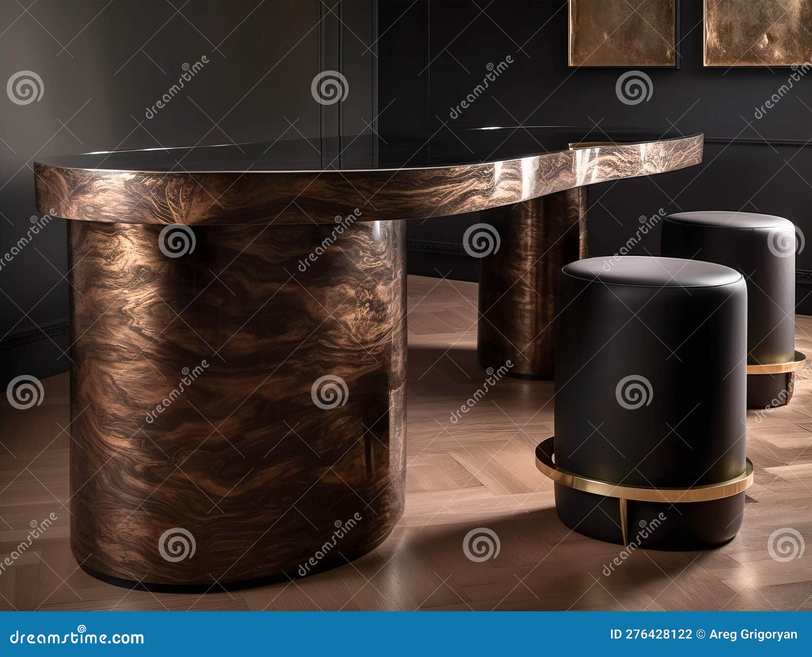 Contemporary Elegant Bar Table Design Stock Illustration - Illustration ...