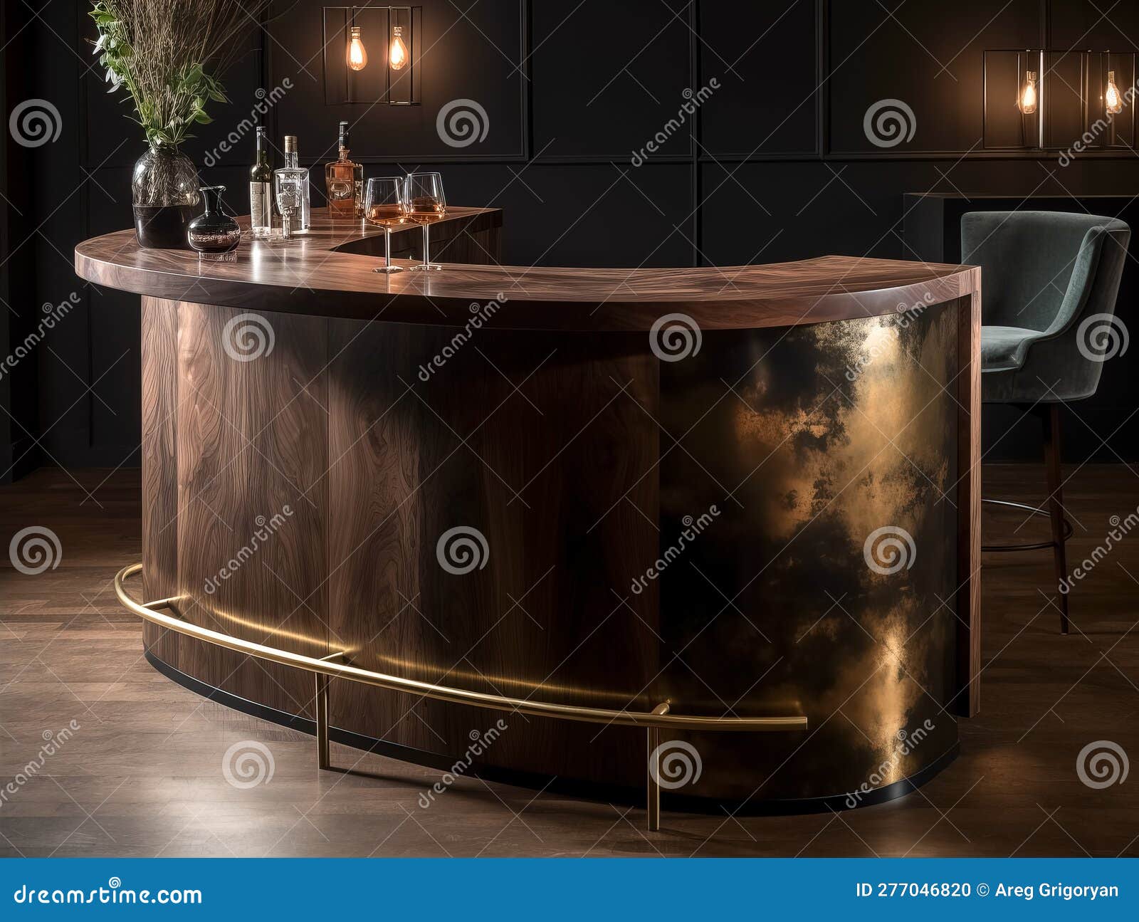 Contemporary Elegant Bar Table Design Stock Illustration - Illustration ...