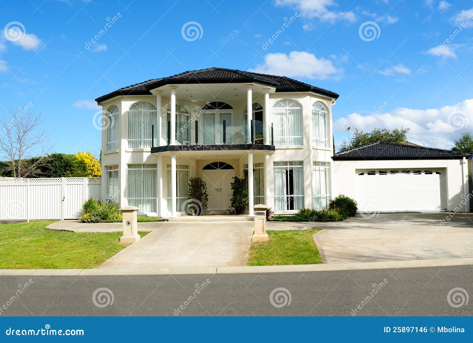 Contemporary and Elegant House Design Stock Photo - Image of mortgage ...