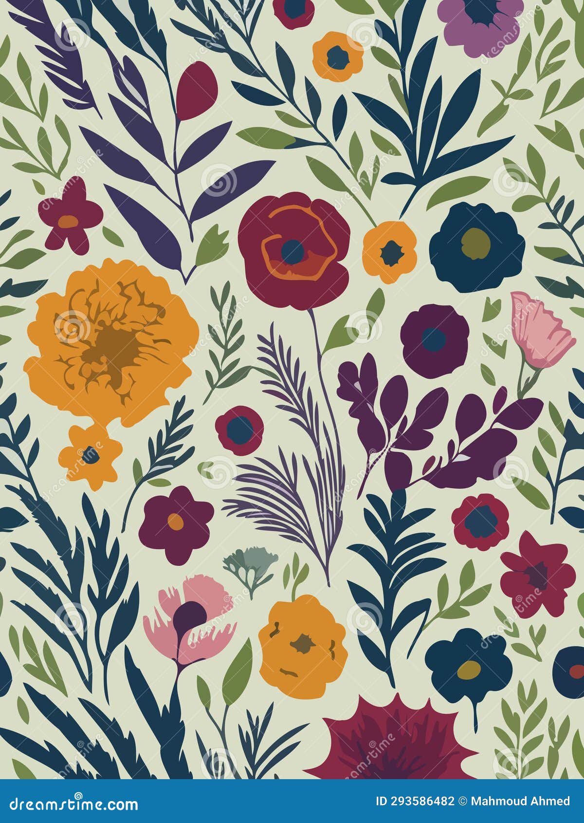 Contemporary Floral Abstract Art Stock Illustration - Illustration of ...