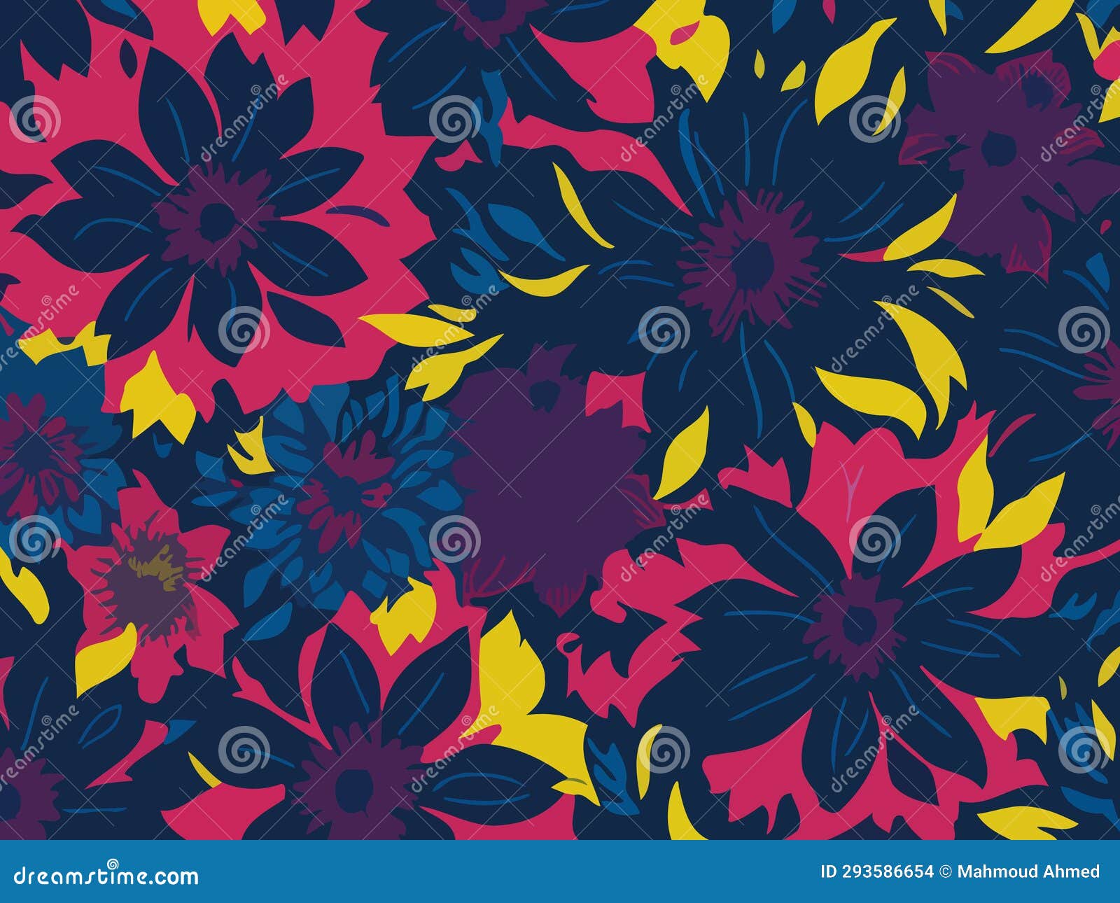 Contemporary Floral Abstract Art Stock Illustration - Illustration of ...