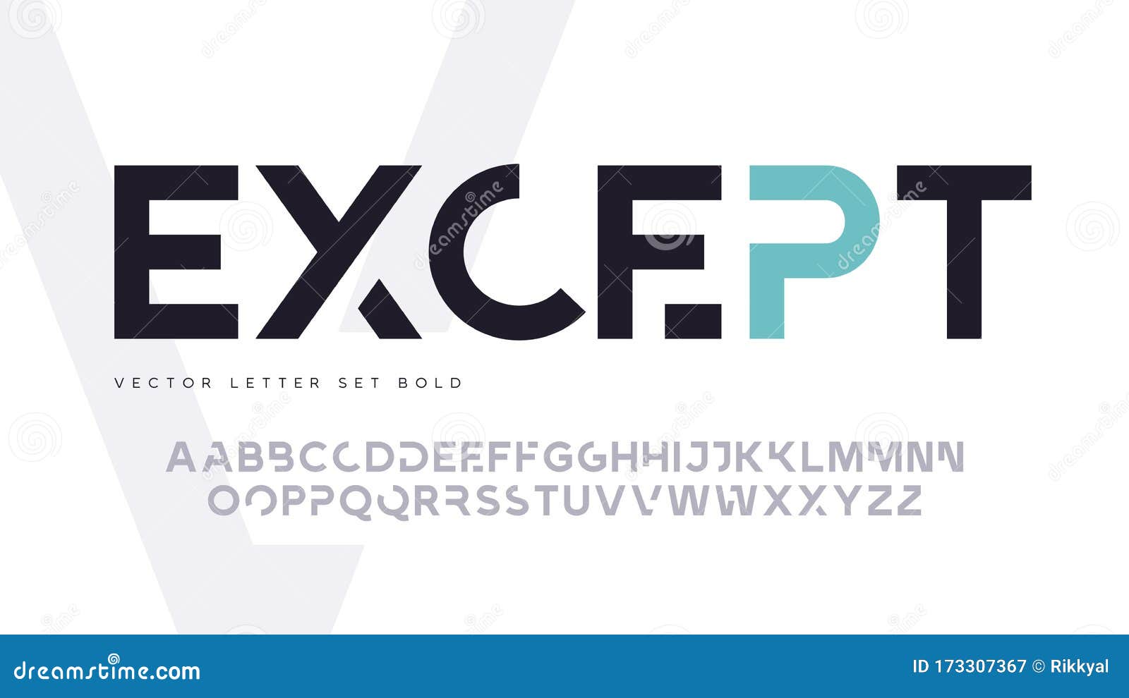 Contemporary Geometric Uppercase Letter Set, Vector Alphabet ...