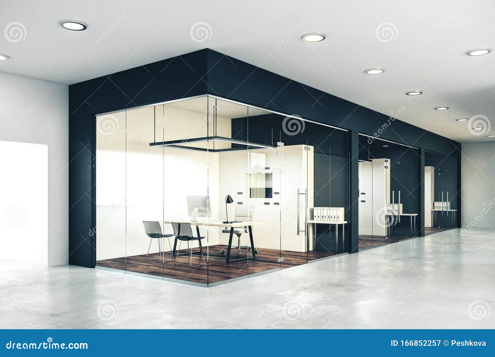 Contemporary Glass Office Interior Royalty-Free Stock Photography ...