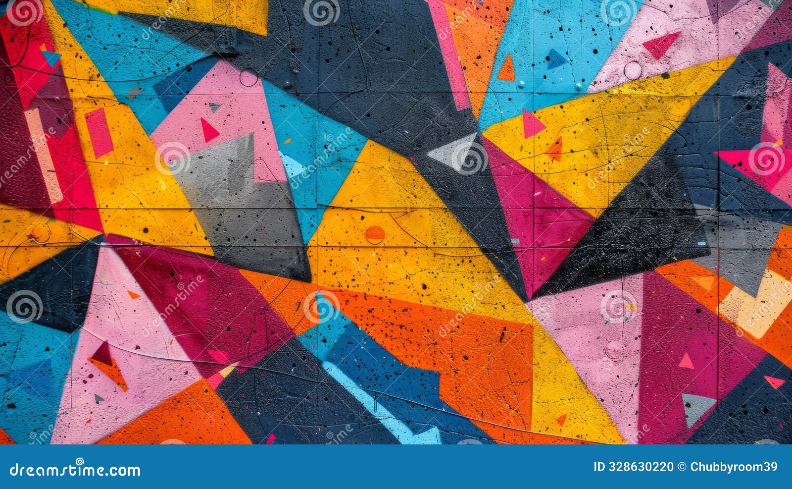 Contemporary Graffiti Artwork Featuring Geometric Patterns and Sharp ...