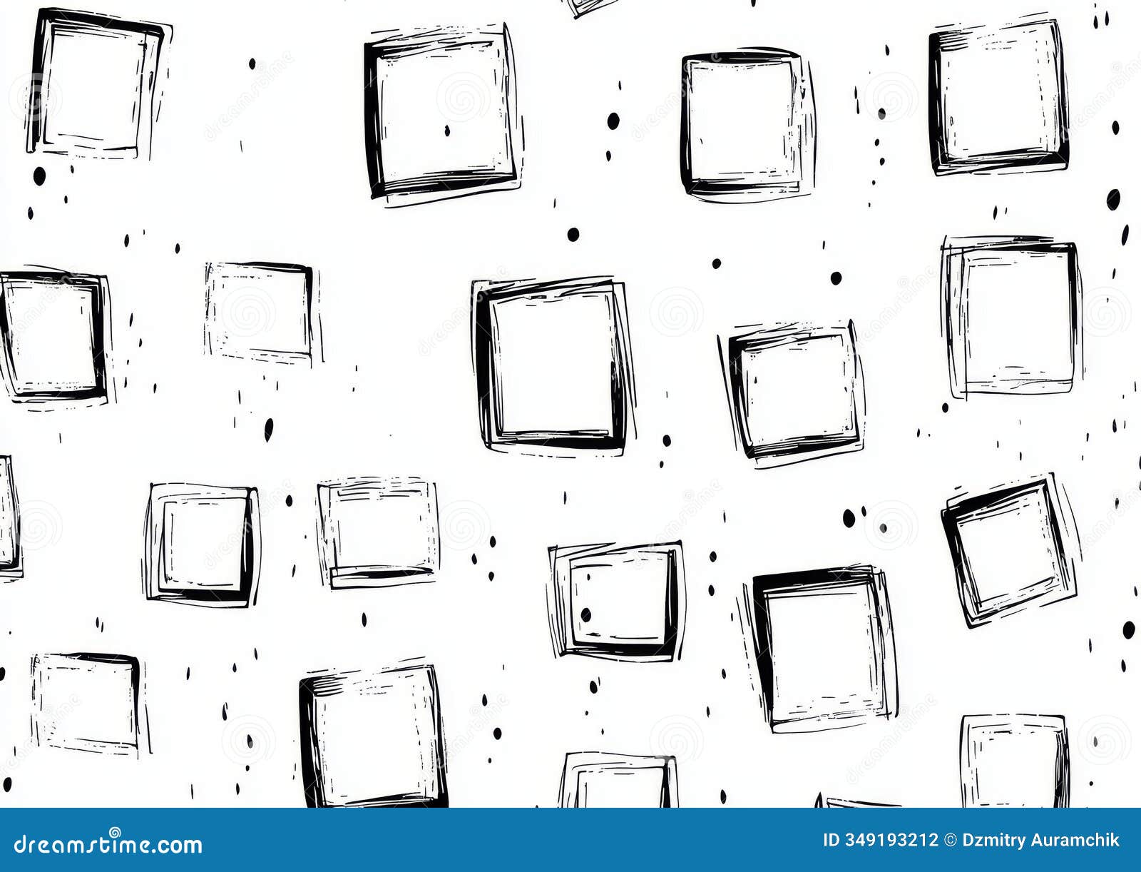 A Contemporary Hand-drawn Sketch Frame. a Basic Doodle of a Rectangular ...