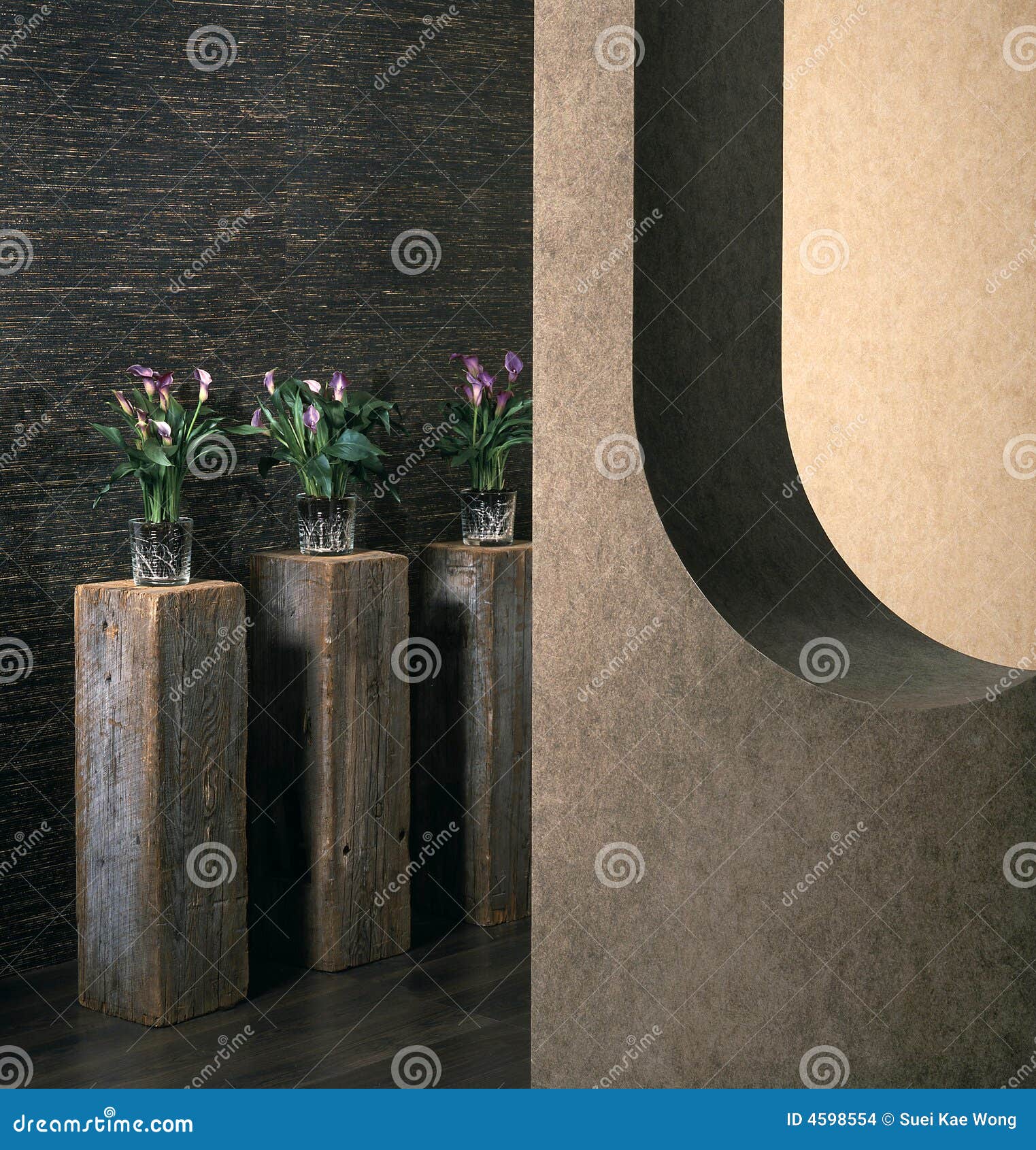 Contemporary Home Interior Design and Vase Decor Stock Photo - Image of ...