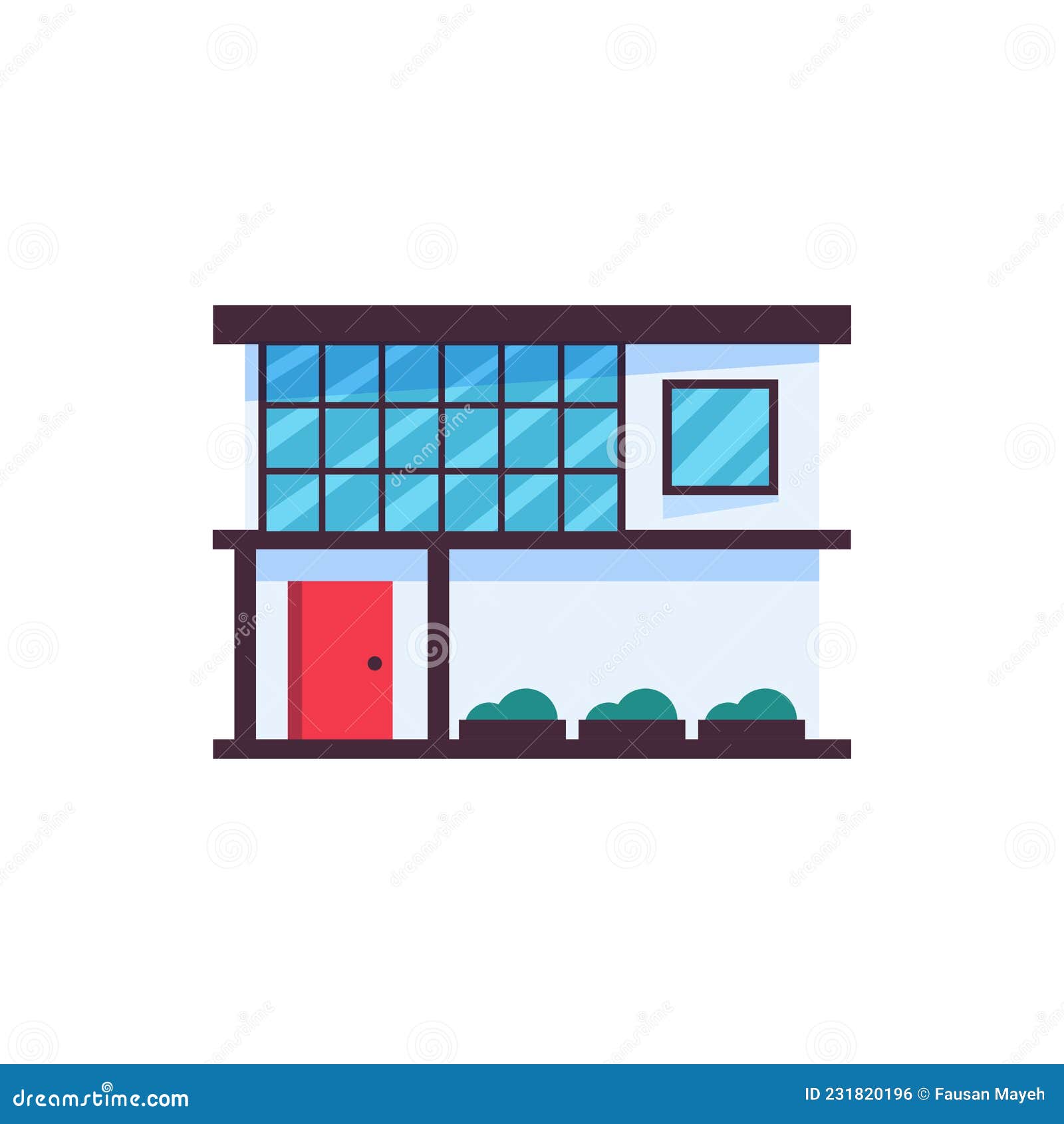 Contemporary Home Style Vector Illustration Design Stock Vector ...