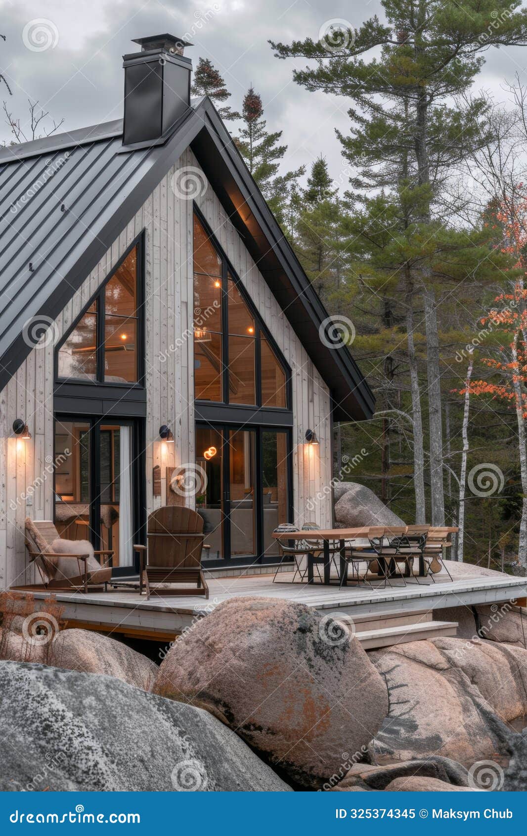 Contemporary Home with White Walls, Timber Cladding, and Large Windows ...